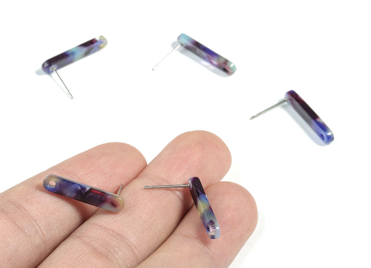 Acetate Stick Earring Post - Stick Earring Stud - Earring Post - Jewel ...