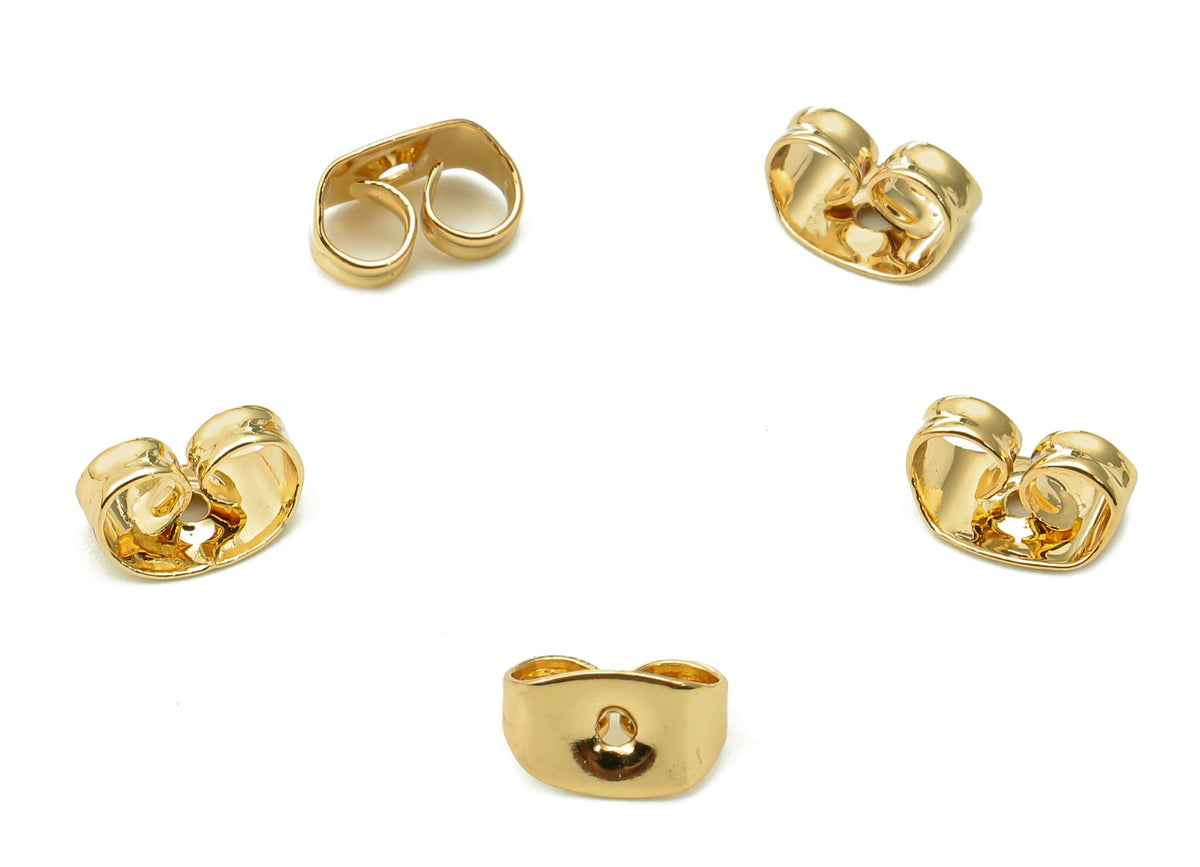 Brass Stud Earring Back Stopper - Earring Post Nuts Stopper - Earring ...