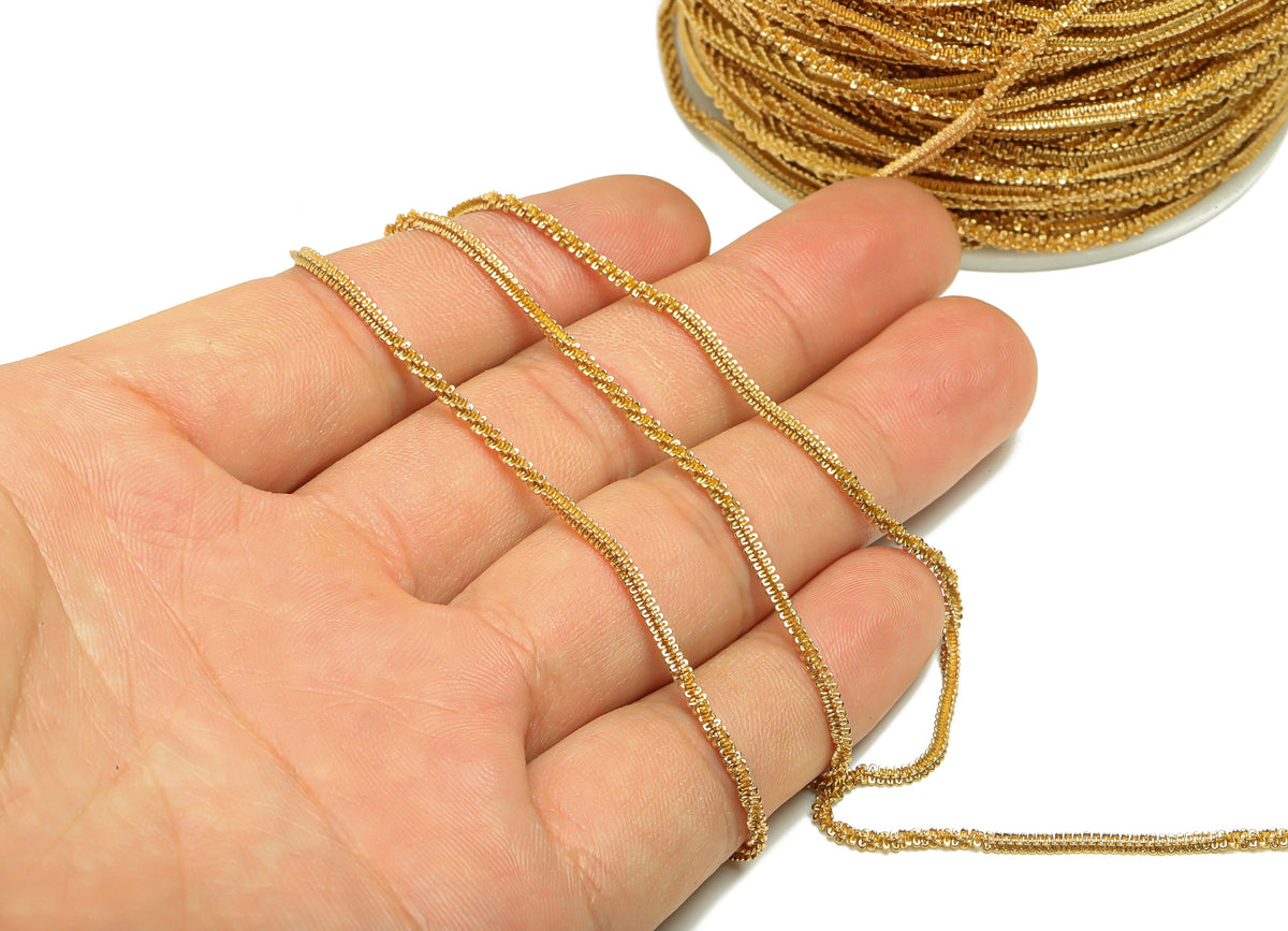 Brass Snake Chain - Raw Brass Mini Chunky Chain - Patterned Snake Chai ...